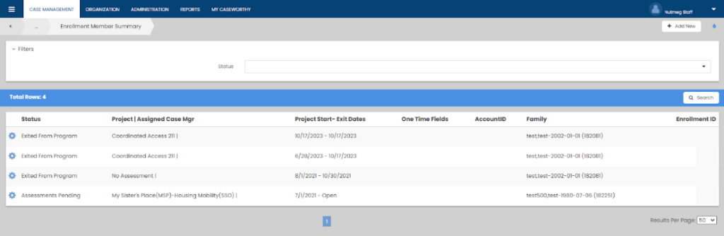 Case Manager field added to Program Enrollment Form – CT HMIS