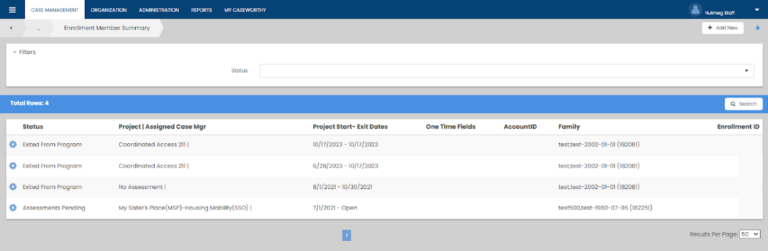 Case Manager field added to Program Enrollment Form – CT HMIS