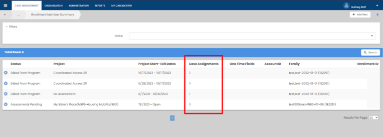 Case Manager field added to Program Enrollment Form – CT HMIS